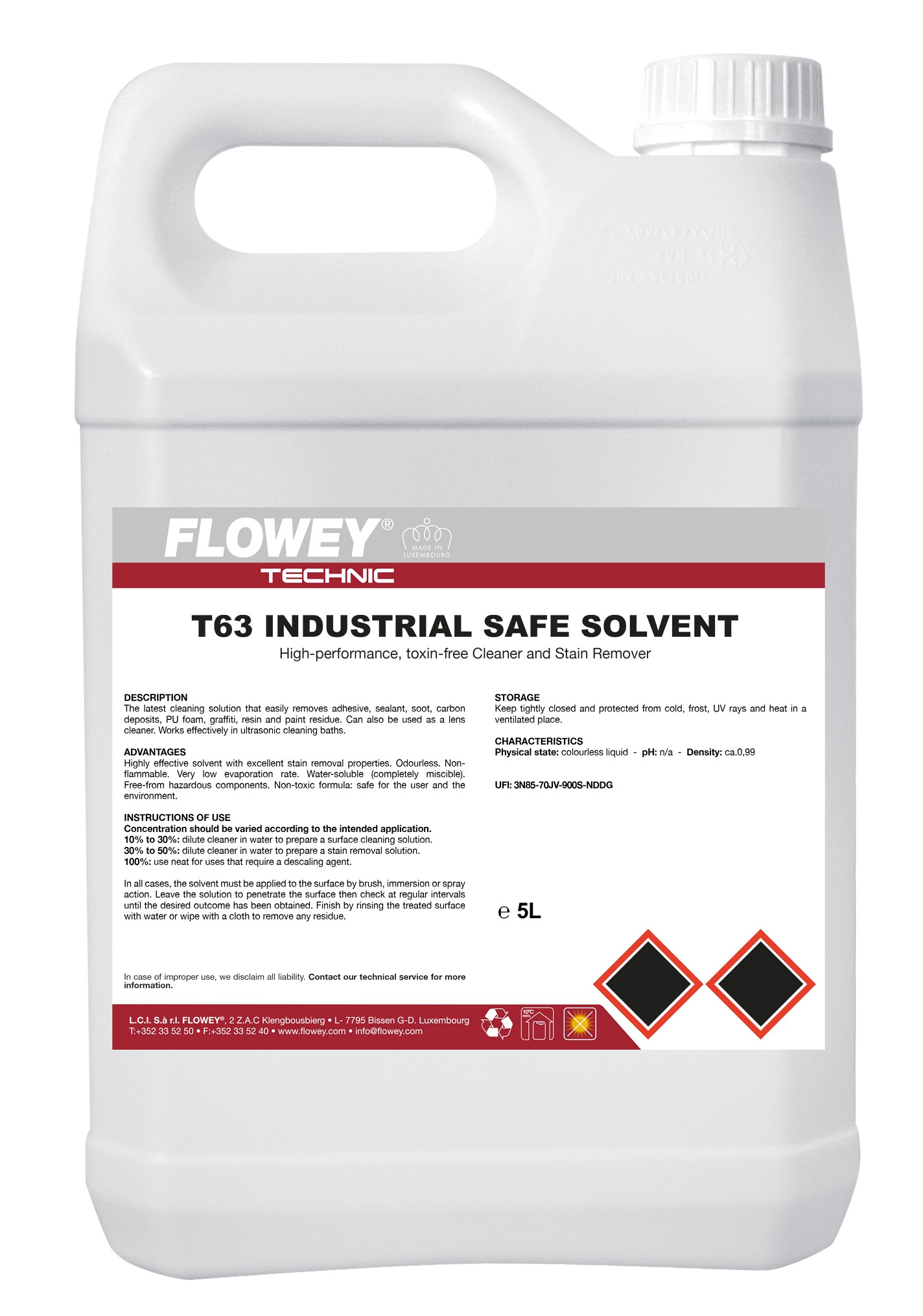 T63 Industrial Safe Solvent - Industrijsko varno topilo | AT team
